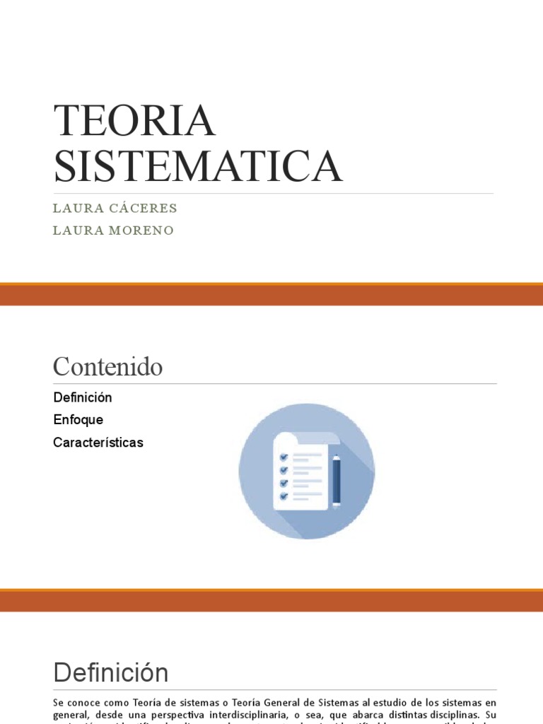 Teoria Sistematica | PDF | Sistema | Teoría de sistemas