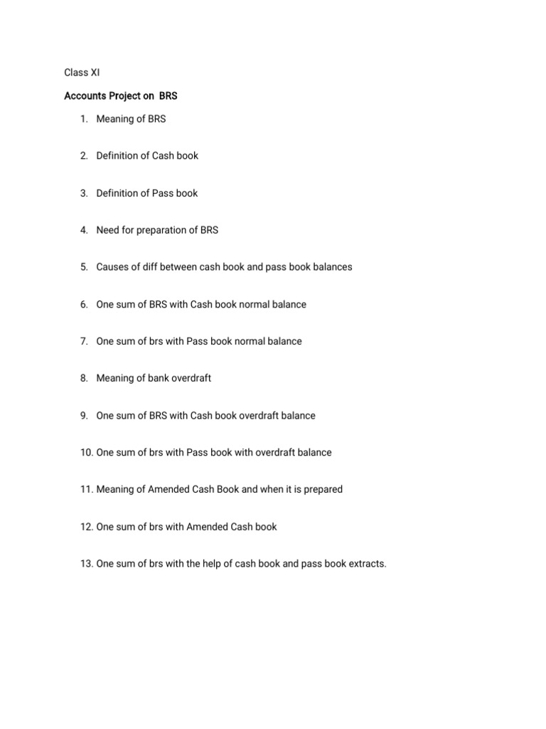 Class XI - Accounts Final Project | PDF