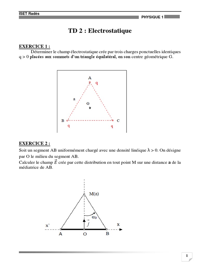 TD2 Electrostatique | PDF