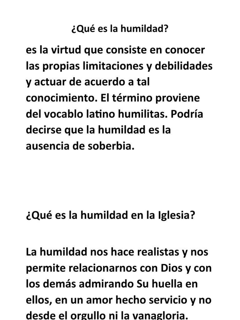 Que Es La Humildad | PDF