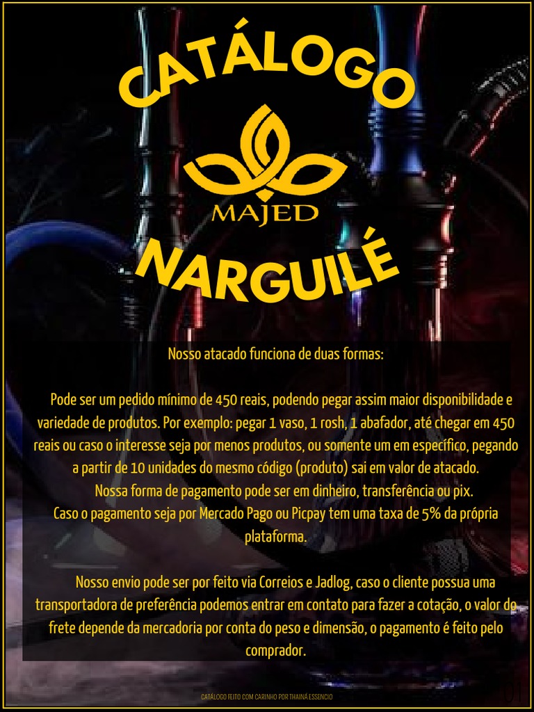 Catalogo Majed Narguile Atacado 30 de Dezembro | PDF | Economias