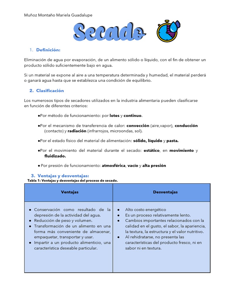 Guia Conceptos de Secado | PDF | Humedad | Destilación