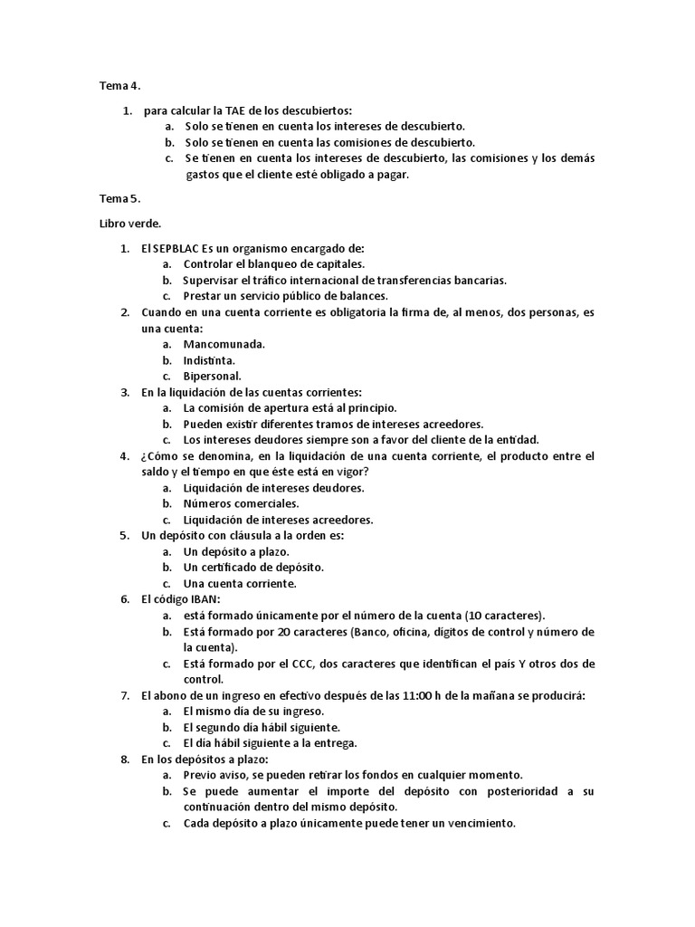 Test 2º Parcial | PDF | Cheque | Bancos
