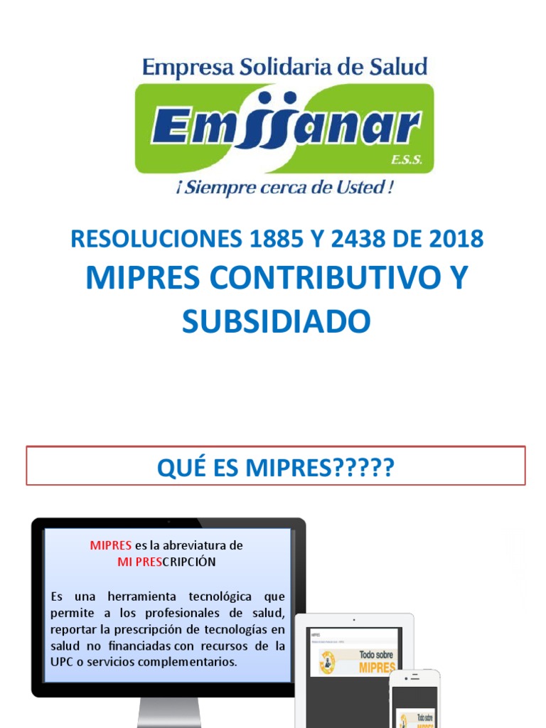 MIPRES: Prescripción en Salud Colombia | PDF | Prescripción médica ...