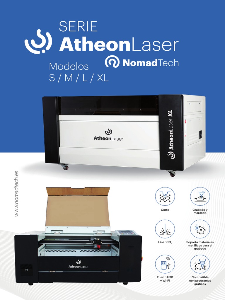 SERIE ATHEON CO2 LÁSER - Nomad Technologies | PDF | Láser | Wifi