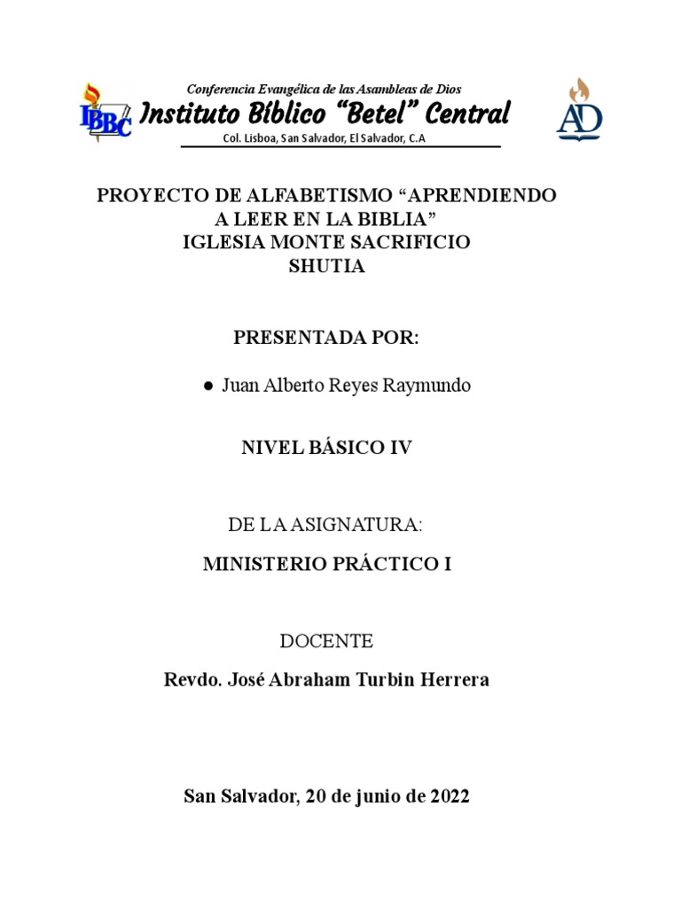 Proyecto de Ministerio Práctico | PDF | Biblia | Literatura