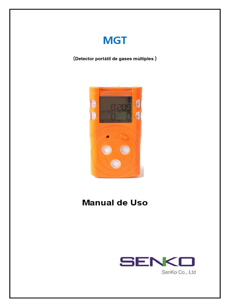 Detectores Monogas SGT Manual Uso Instrucciones | PDF | Gases | Calibración