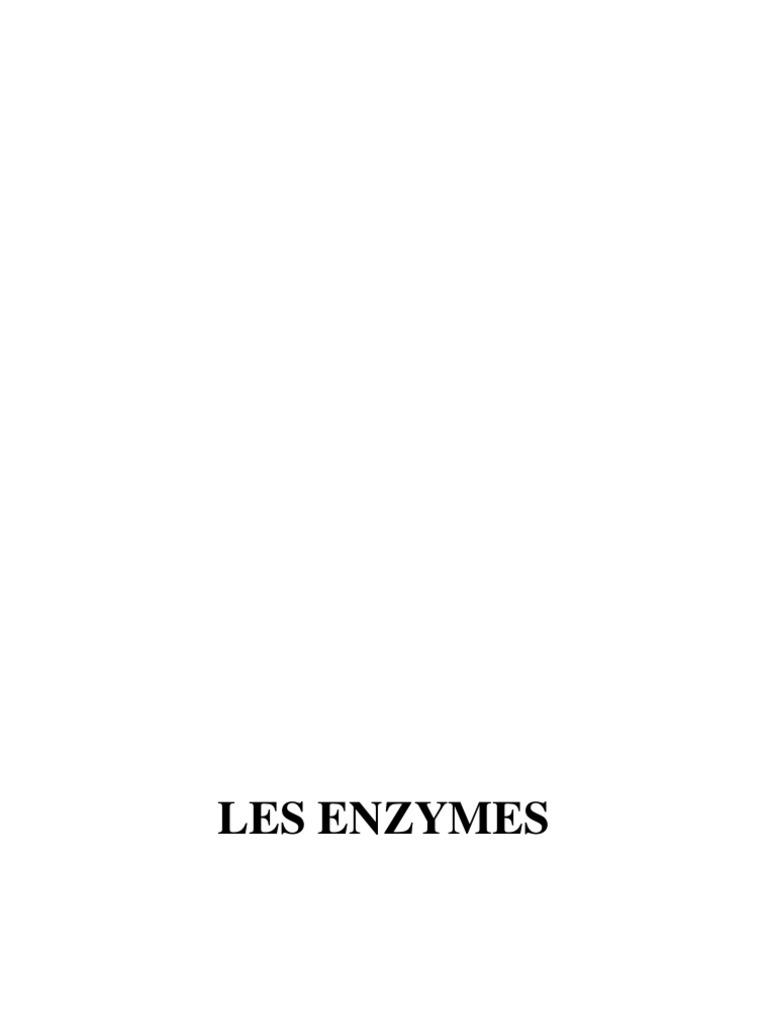 Cours Enzymologie 2022 | PDF | Enzyme | Inhibiteur enzymatique