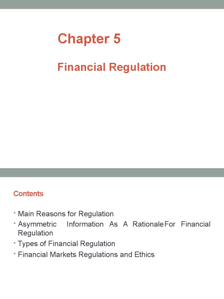 Rationale and Types of Financial Regulation | PDF | Bank Run | Banks