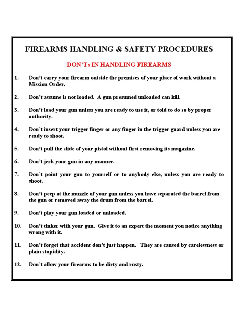 Fire Arms Reminders | PDF | Projectile Weapons | Firearms
