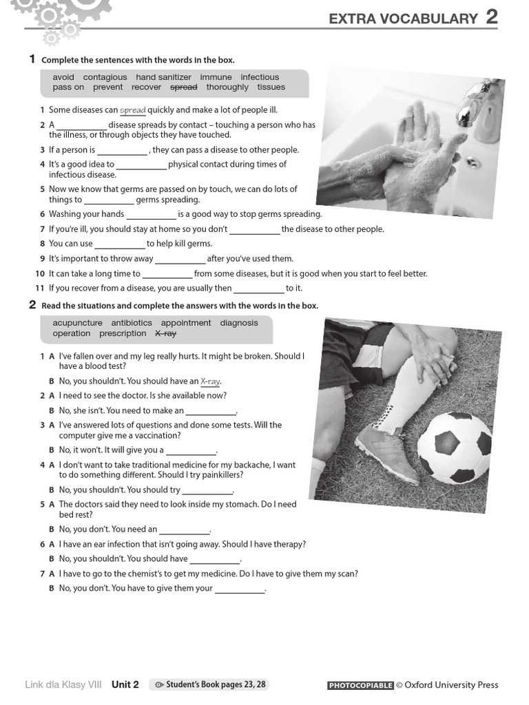 Link L8 U2 Extra Vocabulary Ws | PDF | Infection | Pathogen