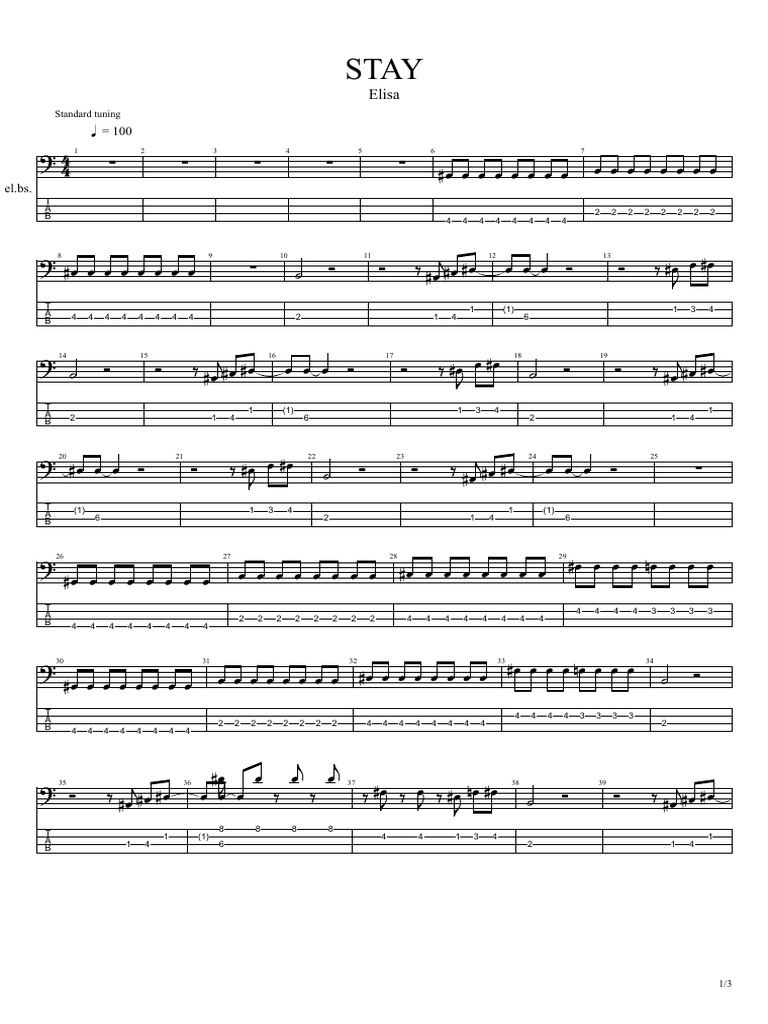 Elisa - Stay | PDF
