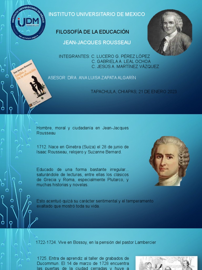 Rousseau: Moral y Educación en Filosofía | PDF | Emile, o sobre educación | Jean-Jacques Rousseau