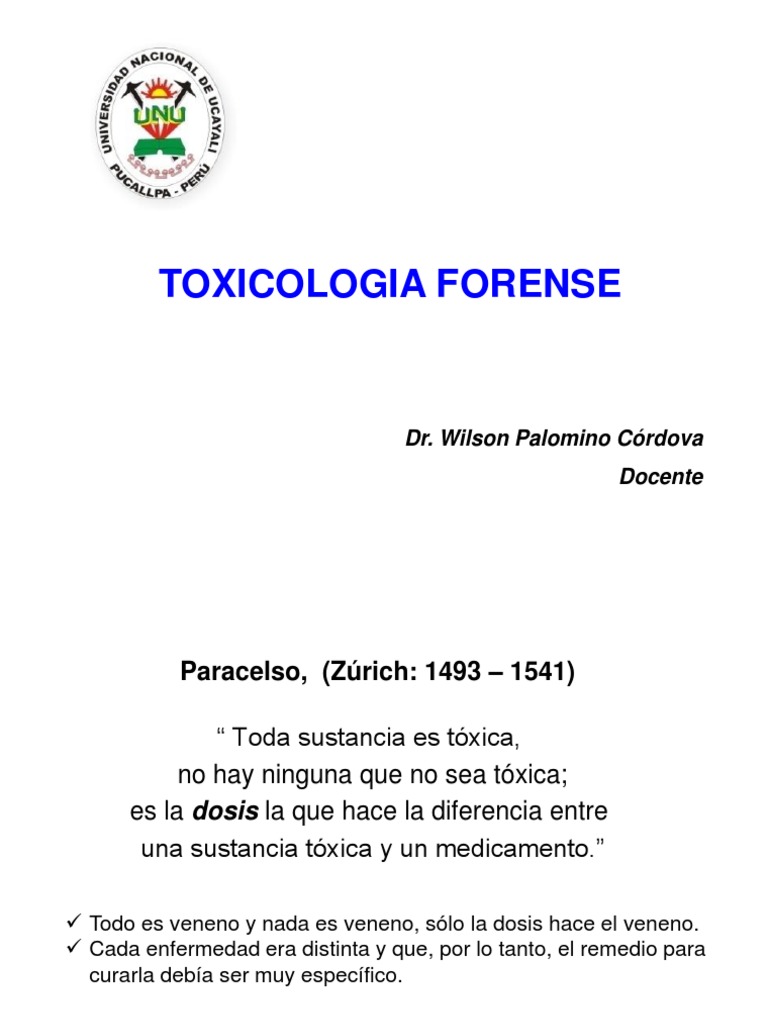 Toxicologia Forense | PDF | Veneno | Toxicidad