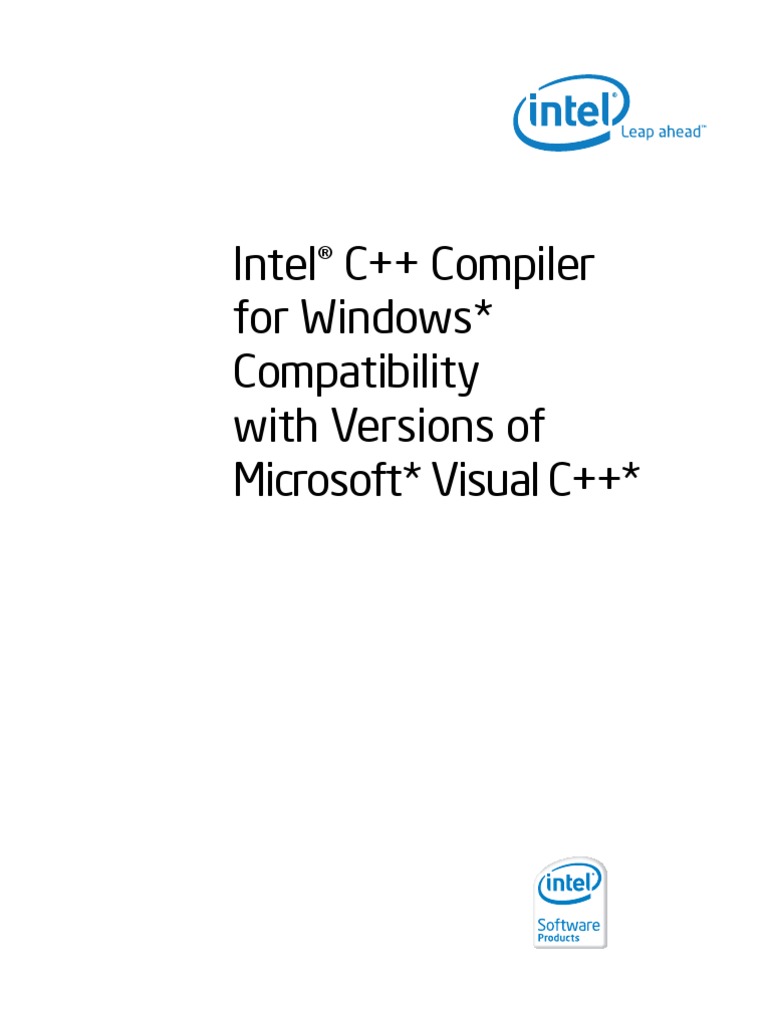 Intel C++ Compiler For Windows Compatibility | PDF | Microsoft Visual ...