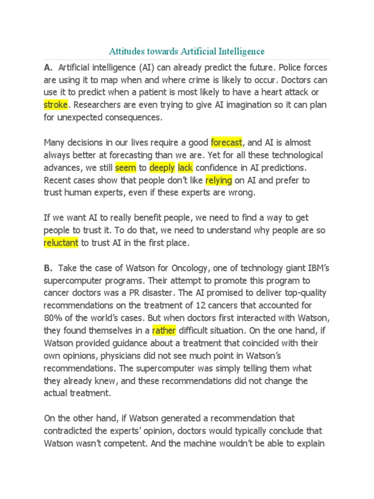 Attitudes Towards Artificial Intelligence | PDF | Artificial Intelligence | Intelligence (AI ...