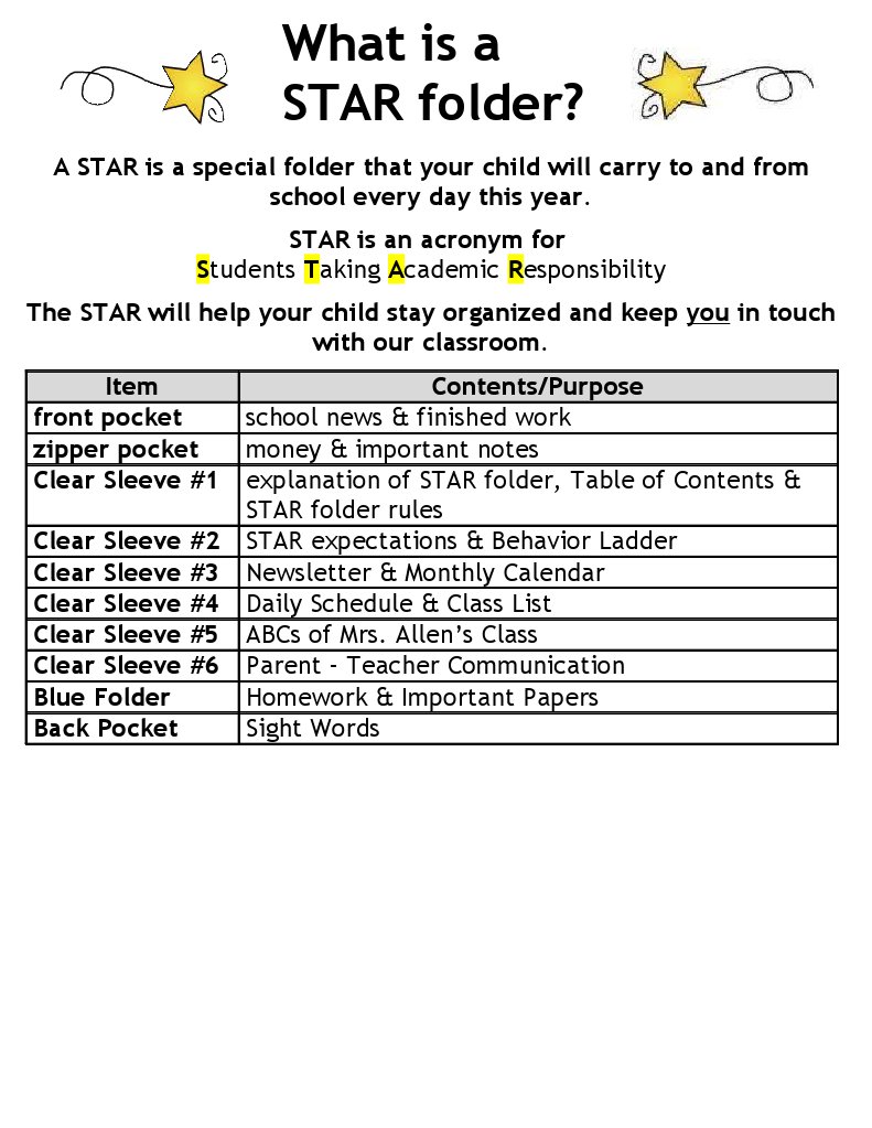 STAR Folder Explanation & Table of Contents English 2011 | PDF | Career ...