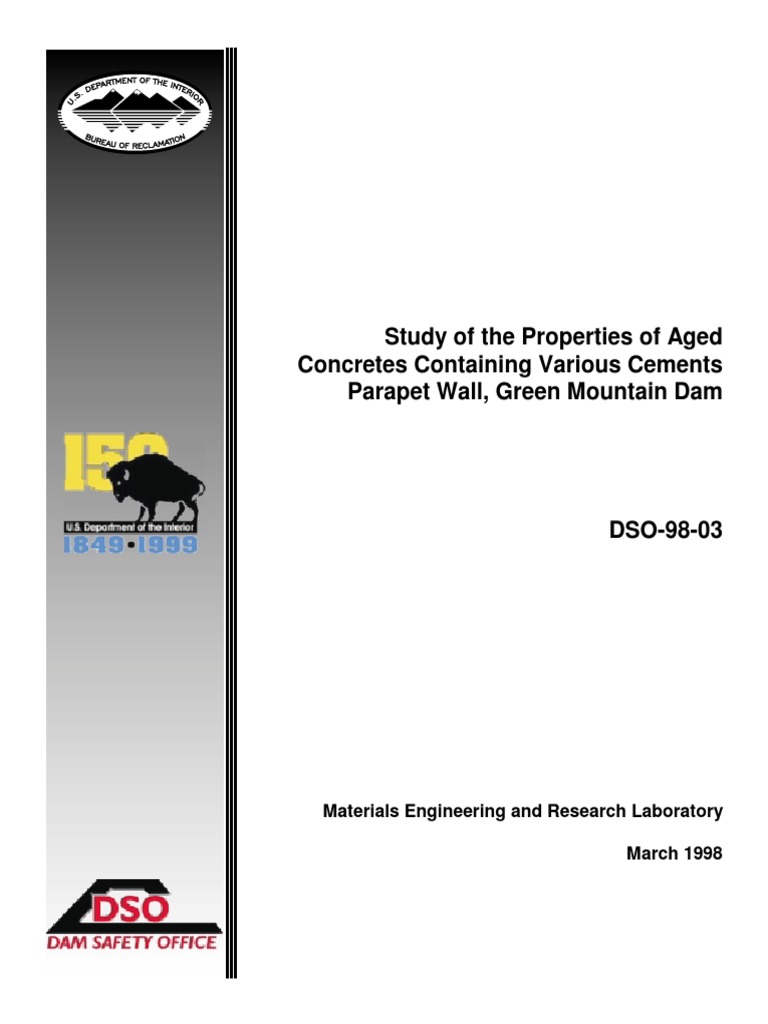 Properties of Aged Concrete DSO-98-03 - Harris | PDF | Young's Modulus | Strength Of Materials