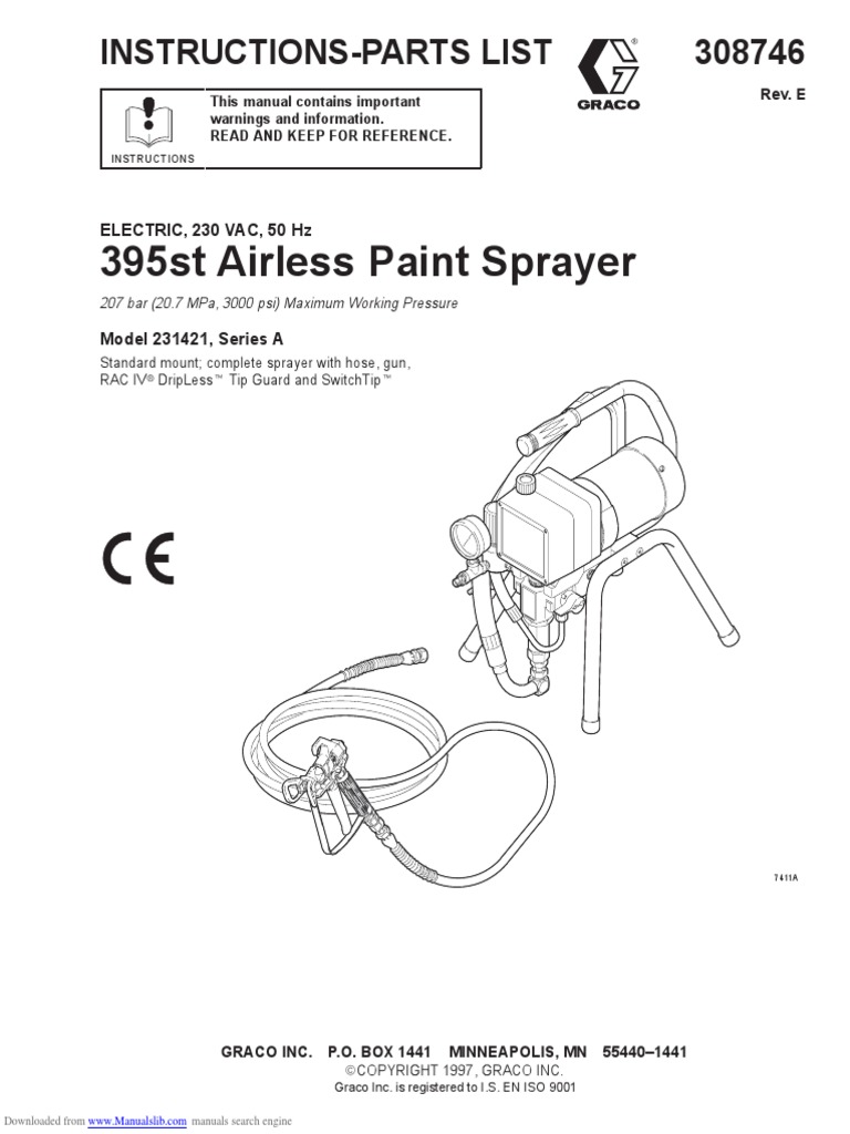 Graco 395st | PDF | Pump | Valve