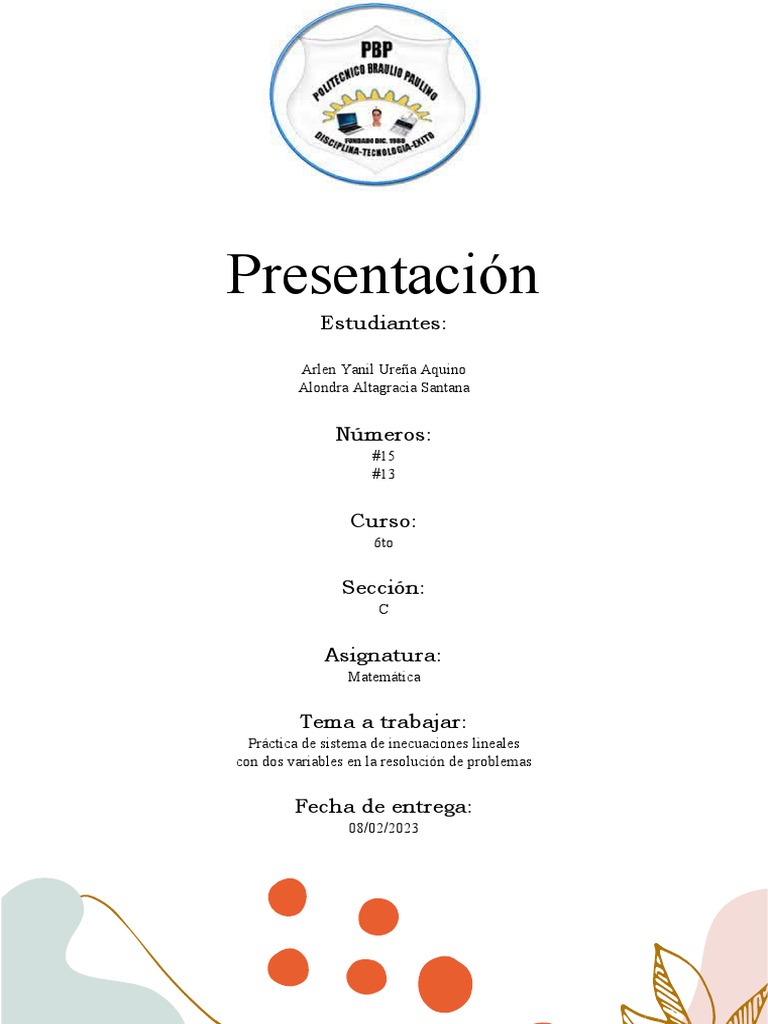 Practica de Matematicas | PDF