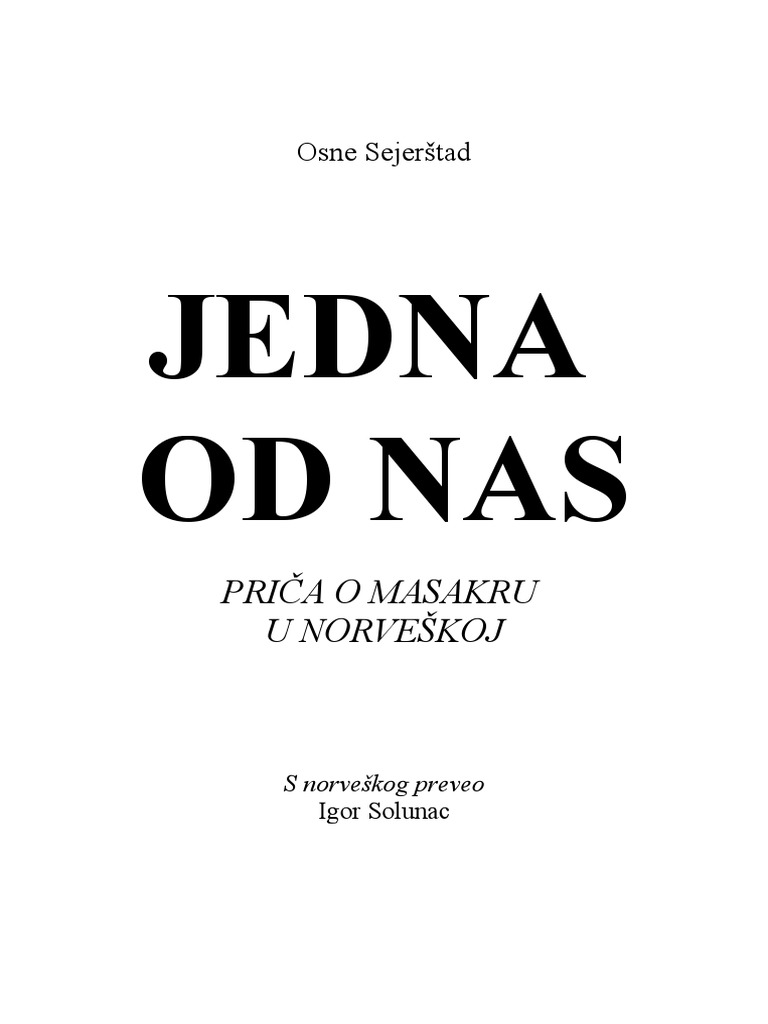 Asne Seierstad - Jedna Od Nas | PDF
