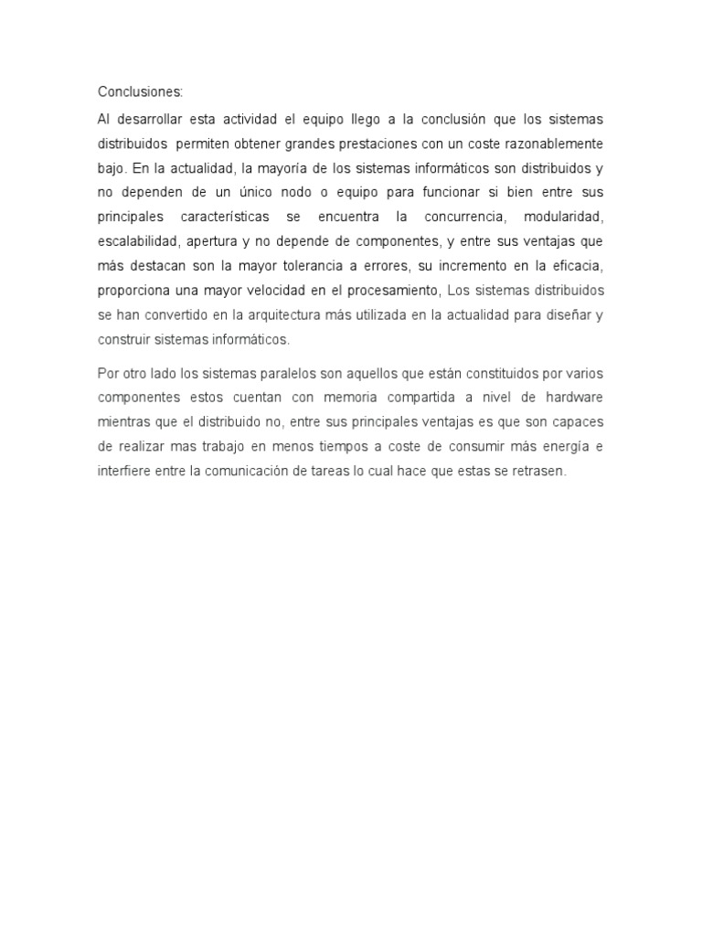 Conclusion | PDF | Informática