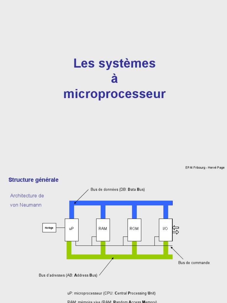 Les Systèmes À Microprocesseur | PDF | Entrée/Sortie | Microprocesseur