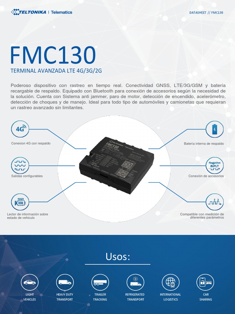 FMC130 Teltonika | PDF | 3 G | Gsm