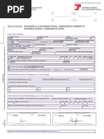 Solicitud Modelo TA.1 Seguridad Social | PDF