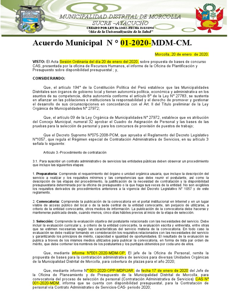 Acuerdo Municipal | PDF | Gobierno local | Presupuesto