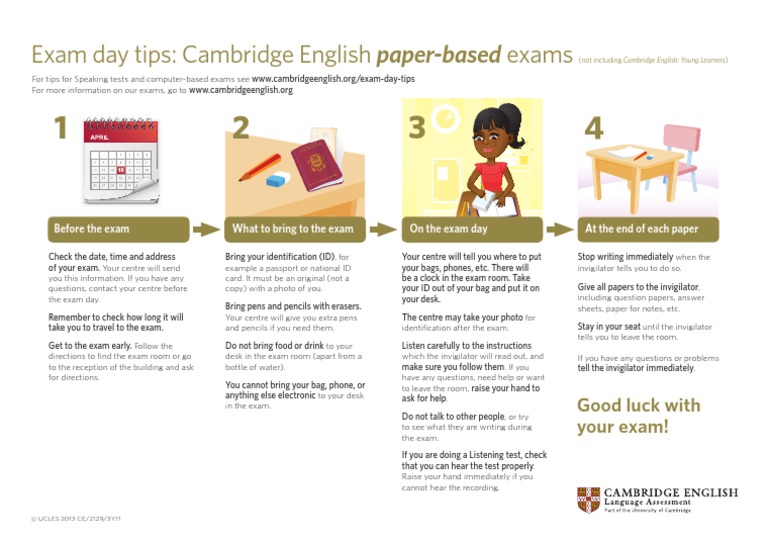 Exam Day Tips Paper Based | PDF Exam Day Tips Paper Based | PDF