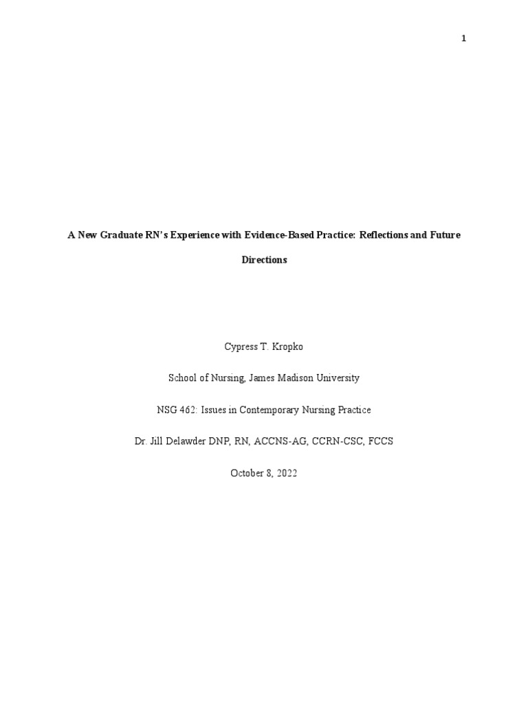 Module 4 Ebp Analysis Pdf Nursing Evidence Based Practice