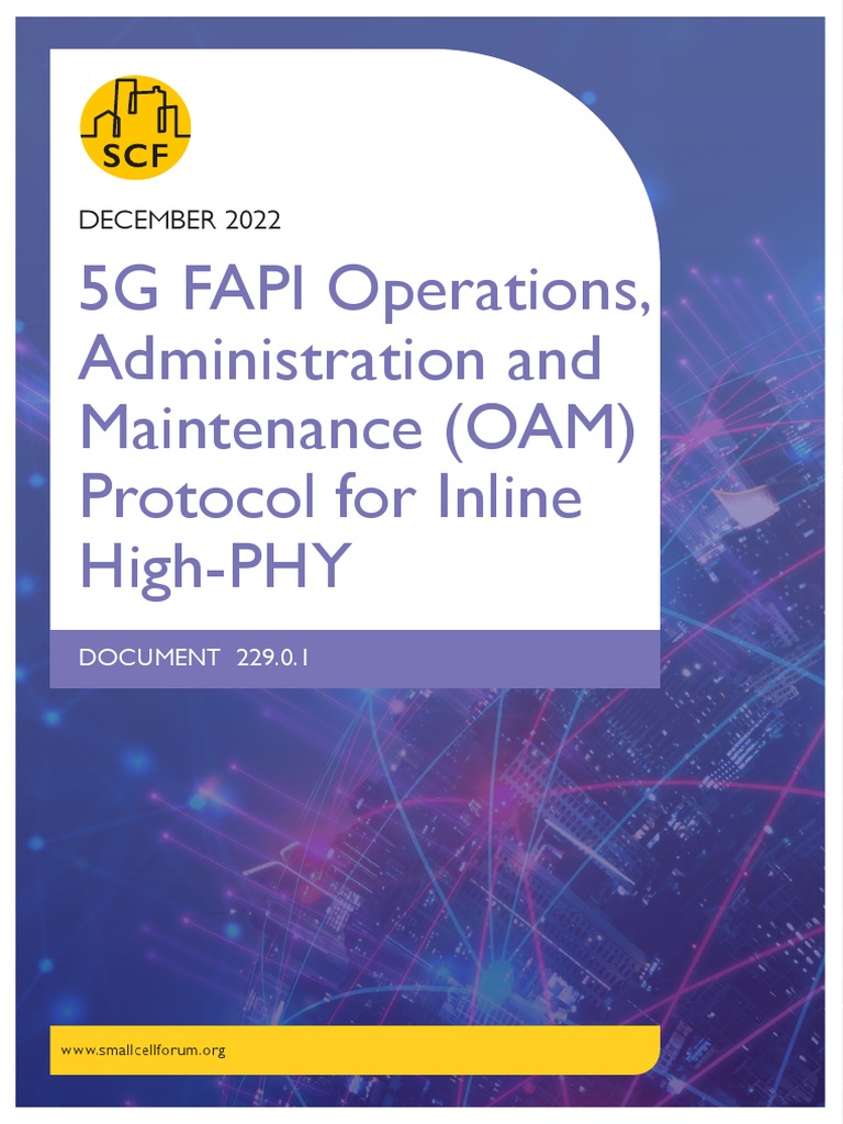 SCF229.0.1 5G FAPI Operations Administration and Maintenance OAM ...