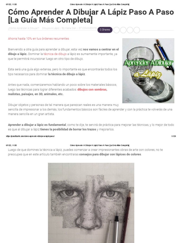 Guía paso a paso para aprender a dibujar con lápiz de forma efectiva | PDF | Lápiz | Dibujo