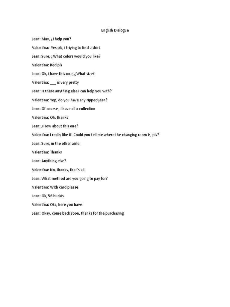 English Dialogue | PDF