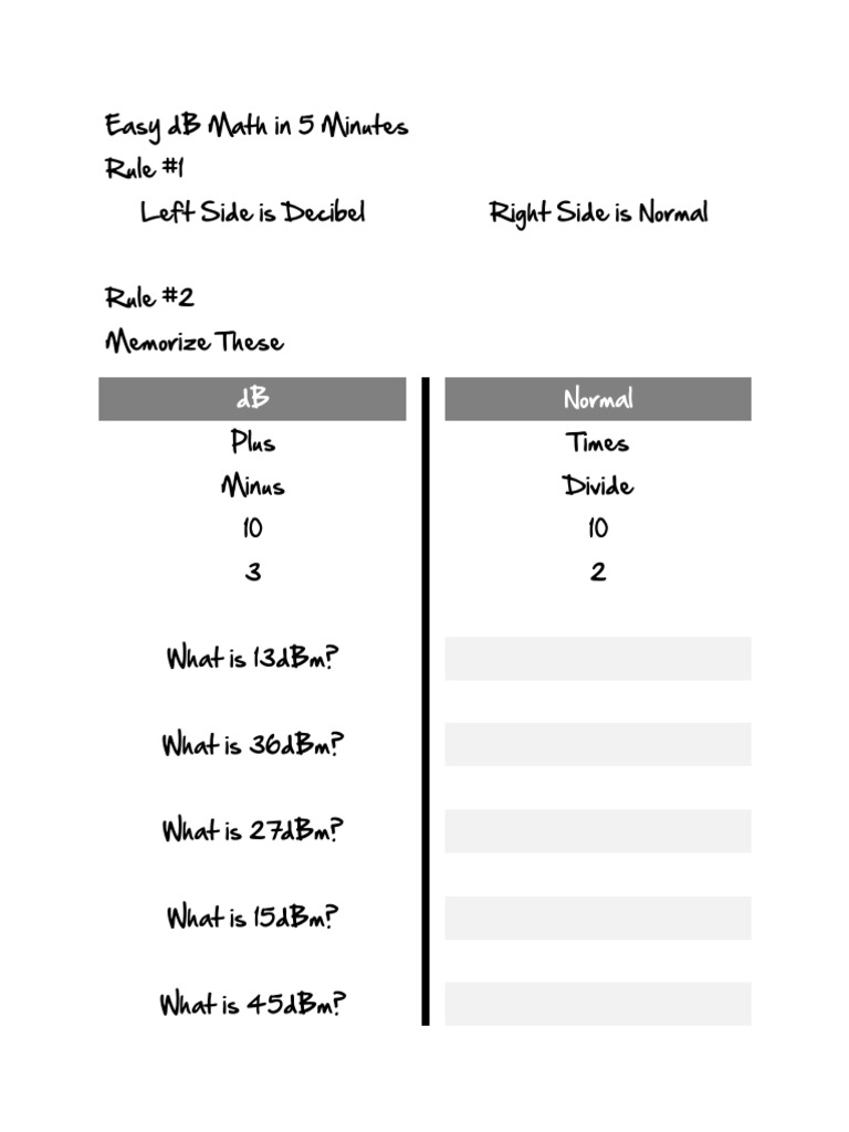 DB Math in 5 Minutes | PDF