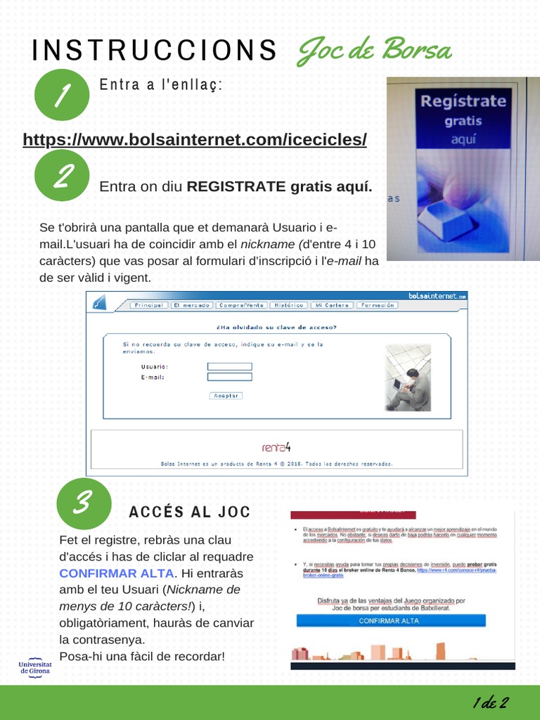 Instruccions Joc de Borsa 2022 | PDF