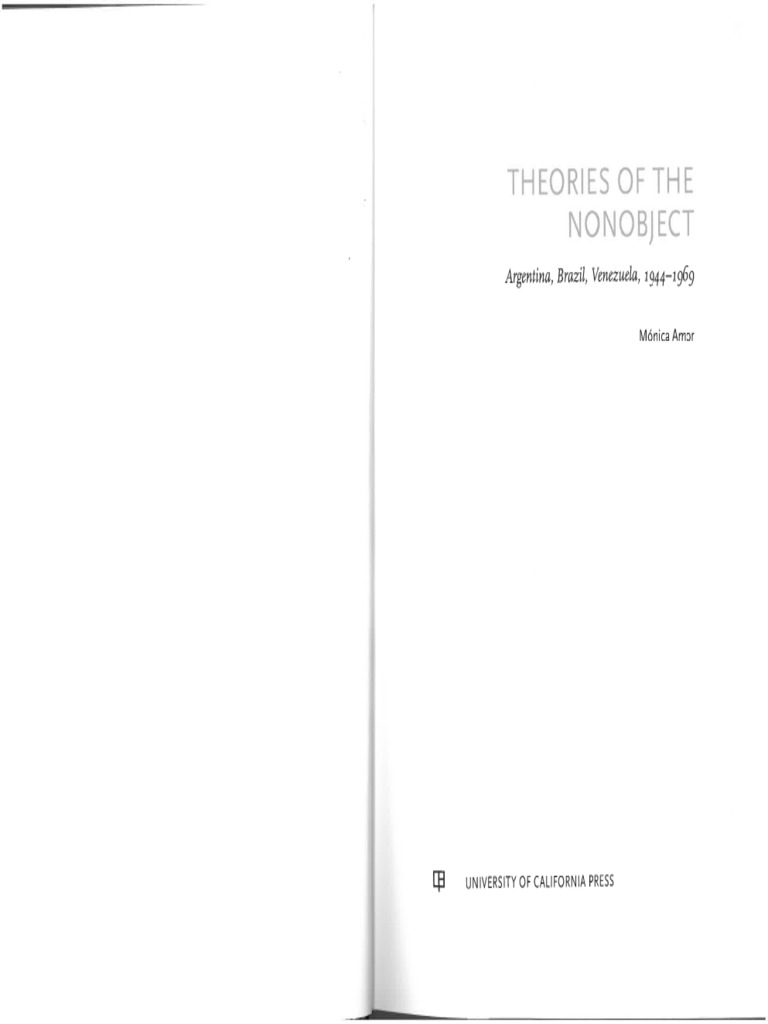 Theories of The Non-Object 1 | PDF