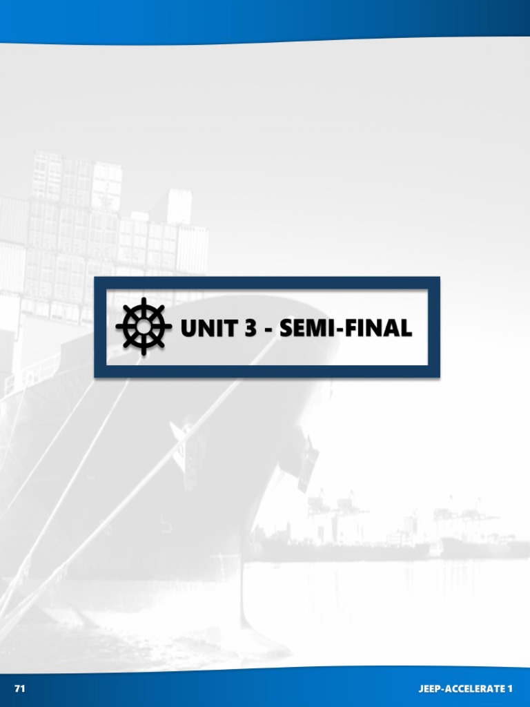 Jeep 3 BSMT Unit 3 Topic 1 | PDF | Port | Tugboat