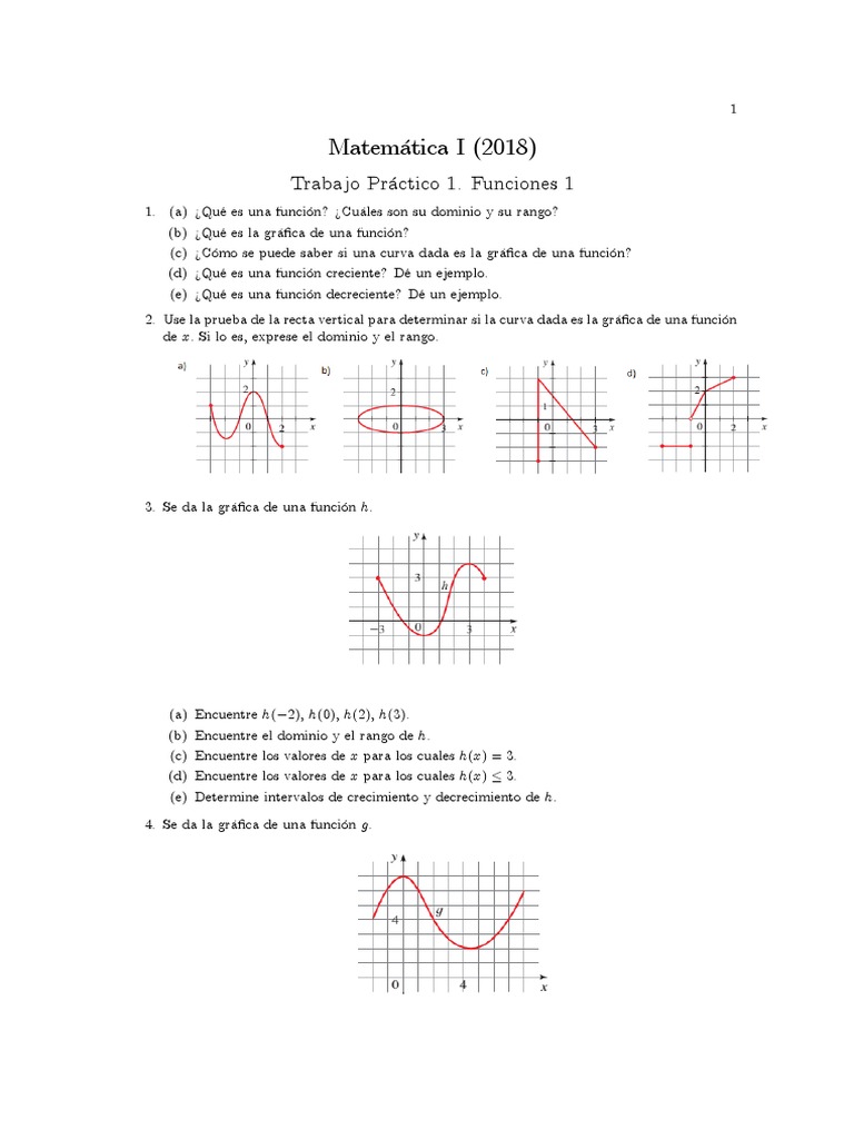 Práctico 1 | PDF | Función (Matemáticas)