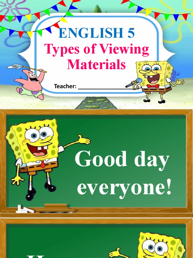 Types of Viewing Materials for Grade 5 | PDF | Language Arts ...