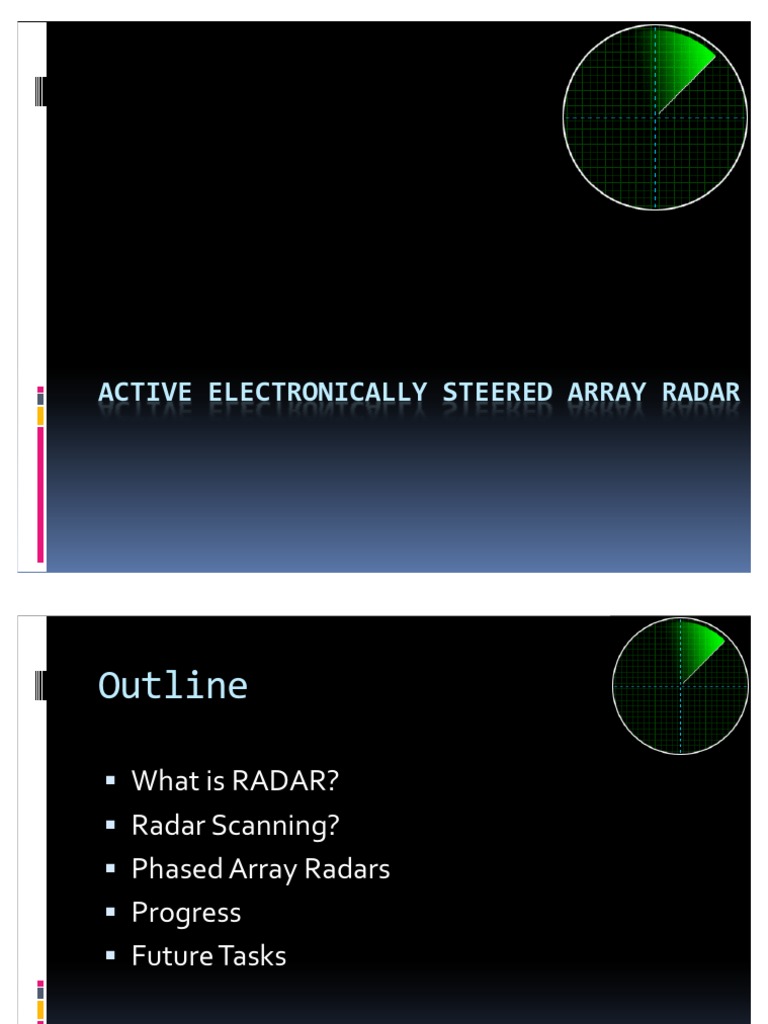 Active Electronically Scanned Array | PDF | Radar | Microwave Technology