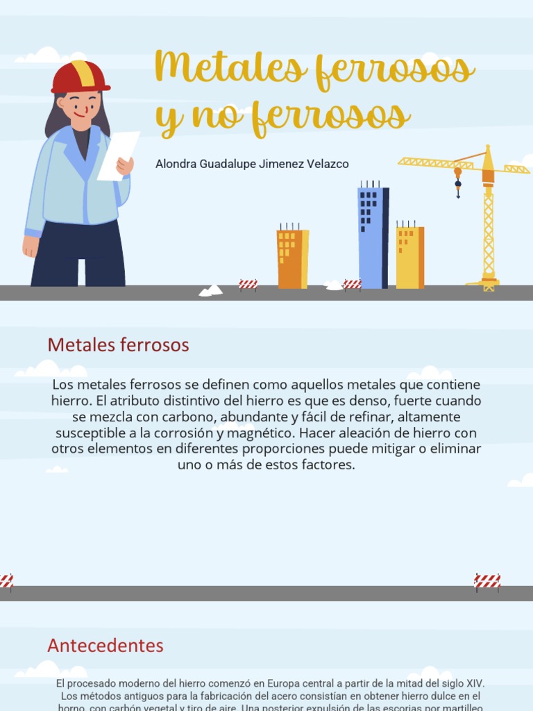 Metales Ferrosos y No Ferrosos AGJV | PDF | Acero | Hierro