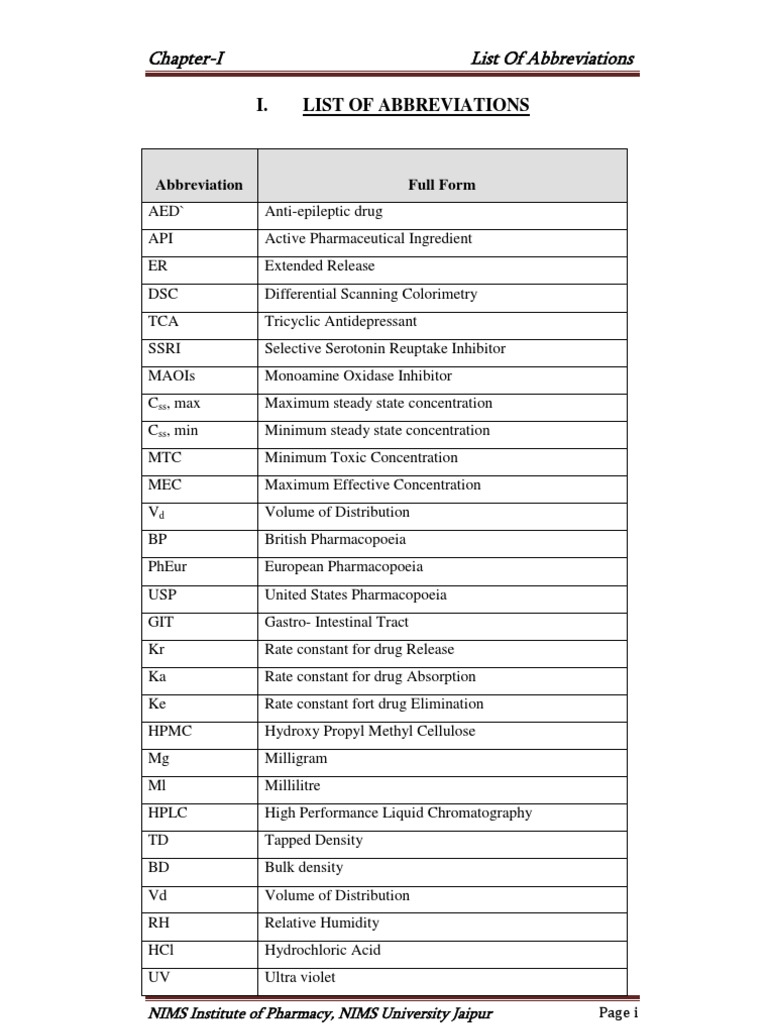 2list of Abbreviations | PDF