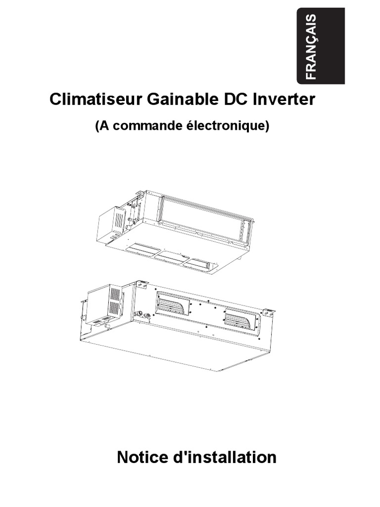 Installation Climatiseur Gainable DC Inverter | PDF | Tuyau | Climatisation