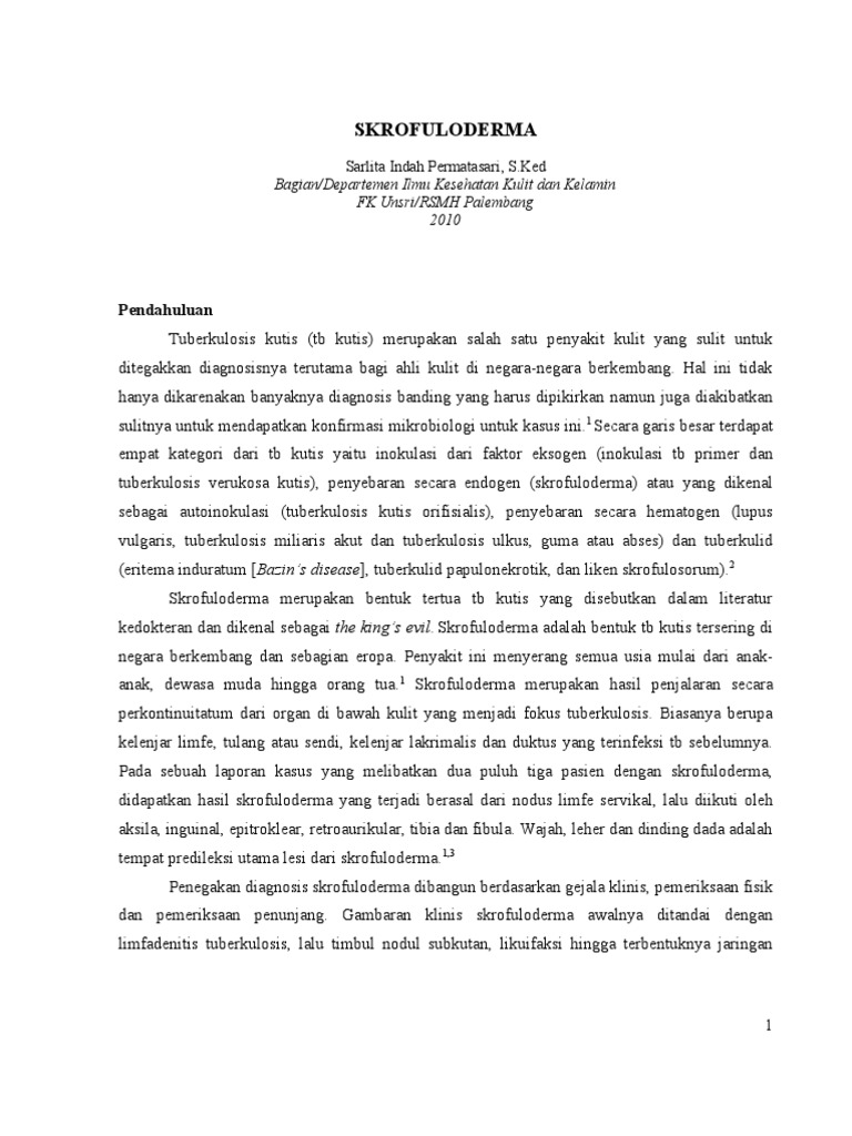 SKROFULODERMA | PDF