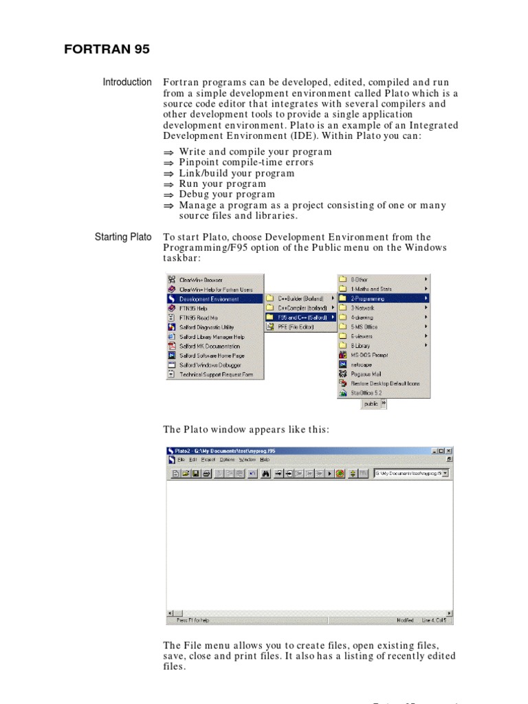 Fortran 95 | PDF | Integrated Development Environment | Compiler