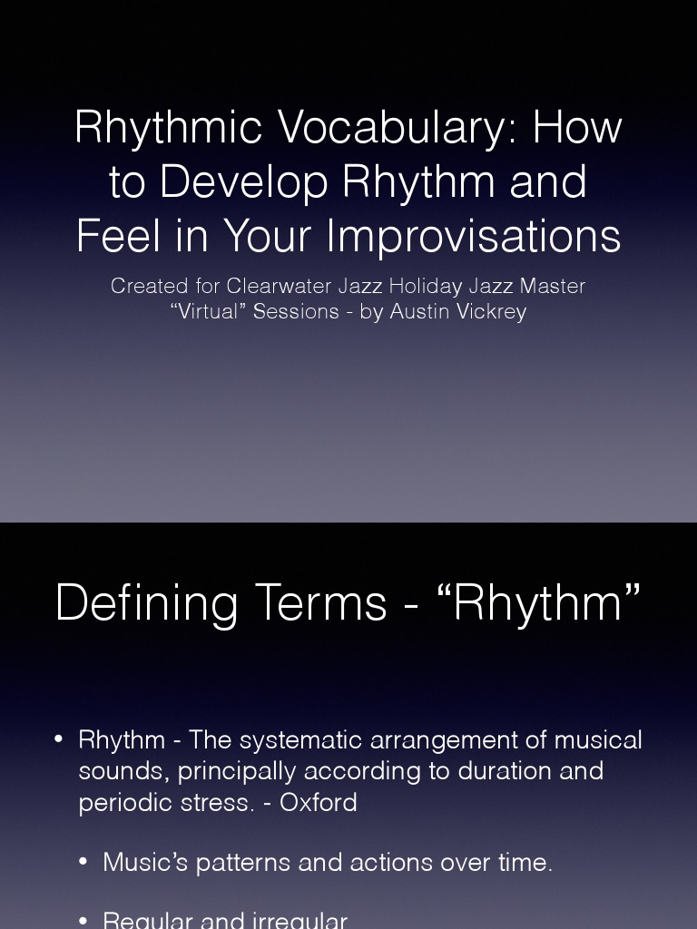 Mastering Rhythmic Vocabulary for Jazz | PDF | Rhythm | Jazz