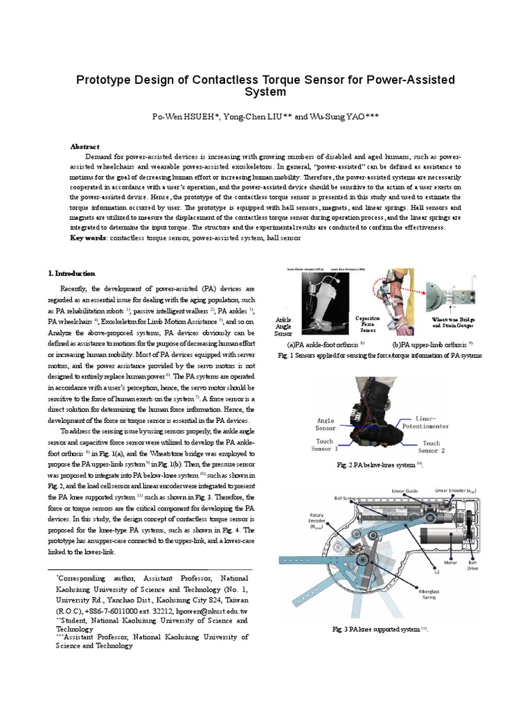 Contactless Torque Sensor Prototype Design | PDF | Electric Motor | Sensor