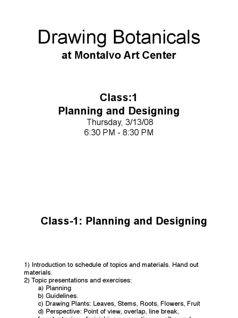Drawing Botanicals, Class 1 :: Drawing | PDF | Composition (Visual Arts ...